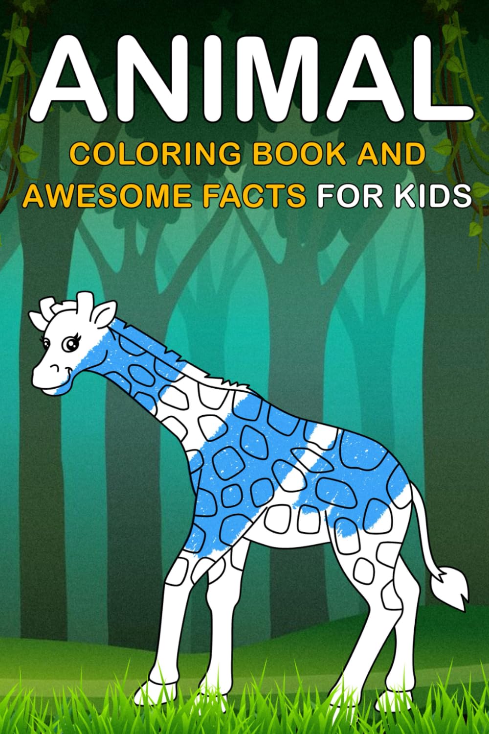 Animal Fun Coloring Book For Kids with Learning Activities, and ...