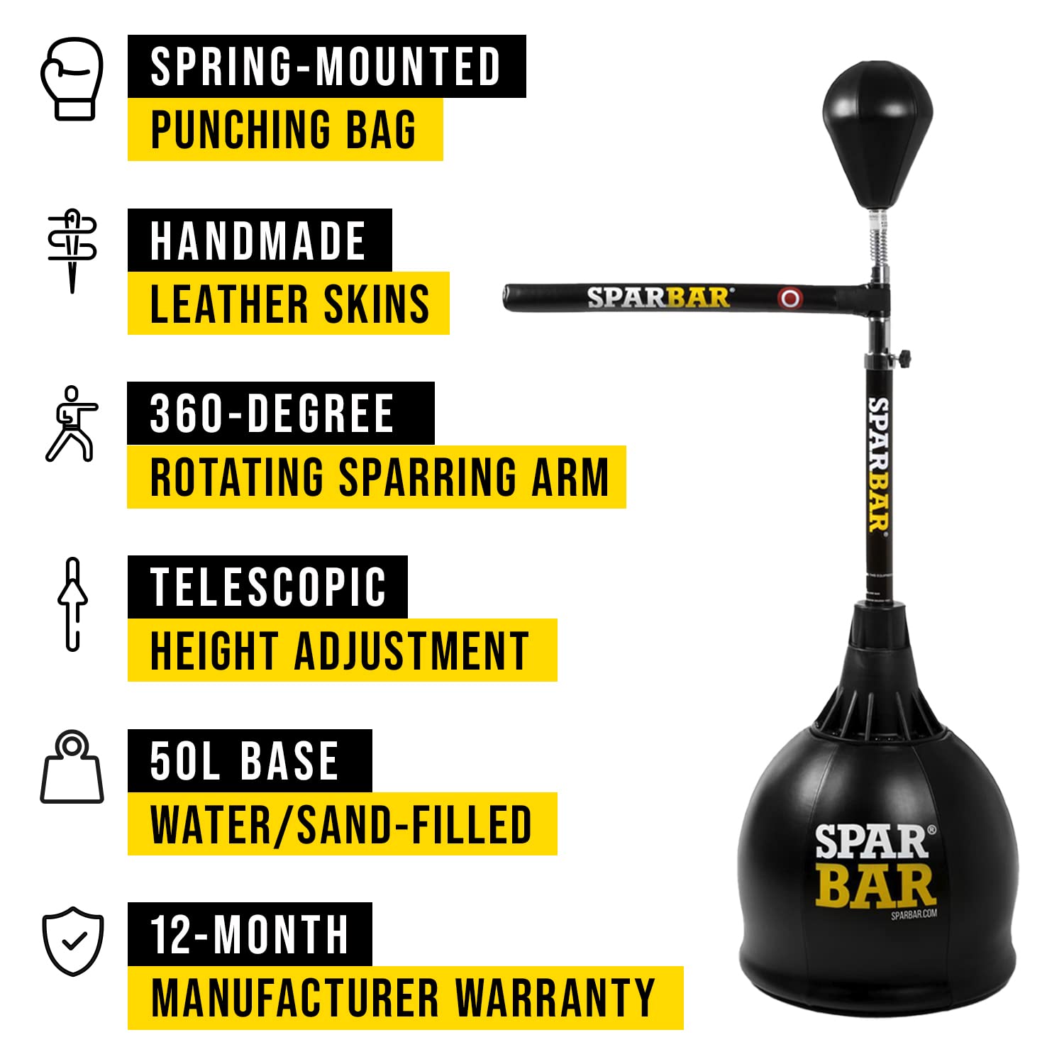 Buy SPARBAR® PRO 3X Innovative Boxing Sparring Partner, The Original ...