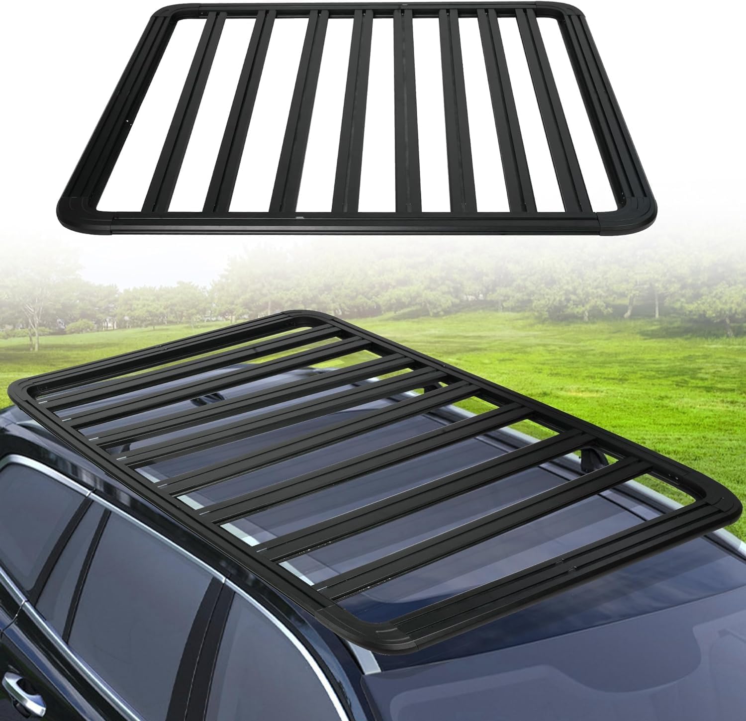 Amazon.com: 67''x52'' Aluminum Car Roof Platform, Universal Rooftop ...