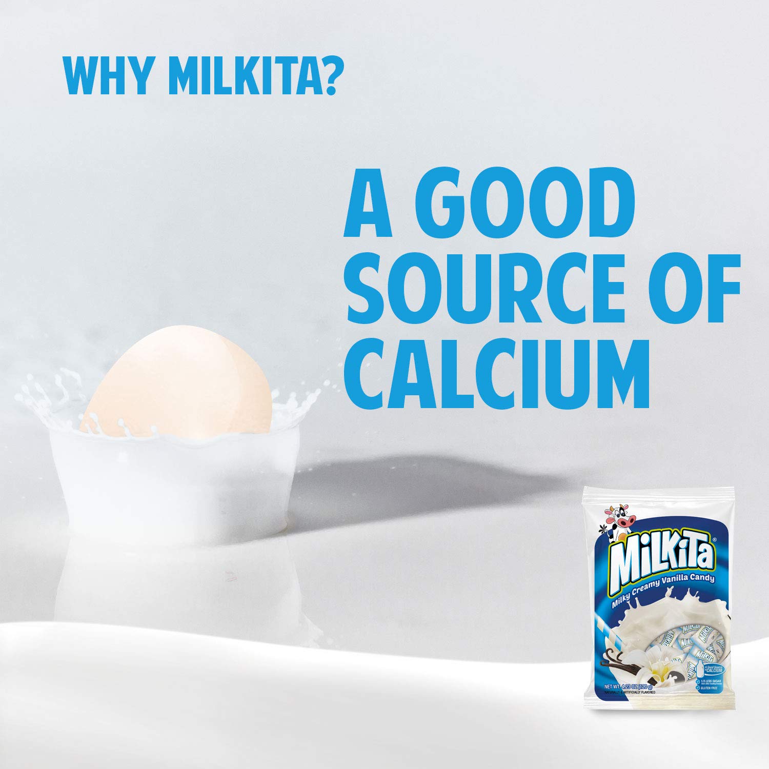 Milkita Creamy Shake Candy Bag, Gluten Free Chewy Candies with Calcium ...