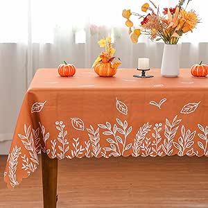 Amazon.com: Siilues Fall Tablecloth 60 x 84 Inch, Fall Decorations ...