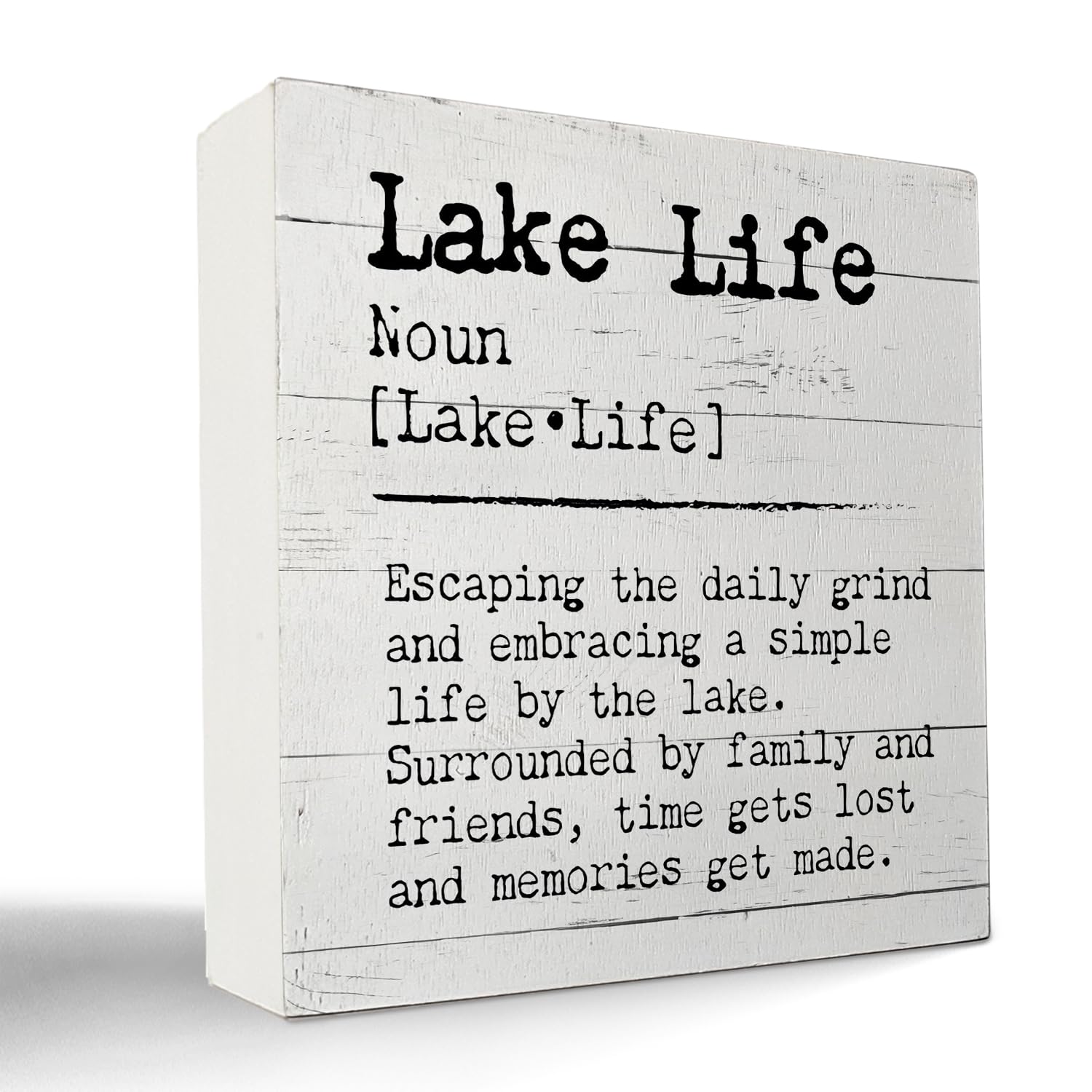 Amazon.com: kunlisa Lake Signs,Lake Life Wood Box Sign,Lake Life Decor ...