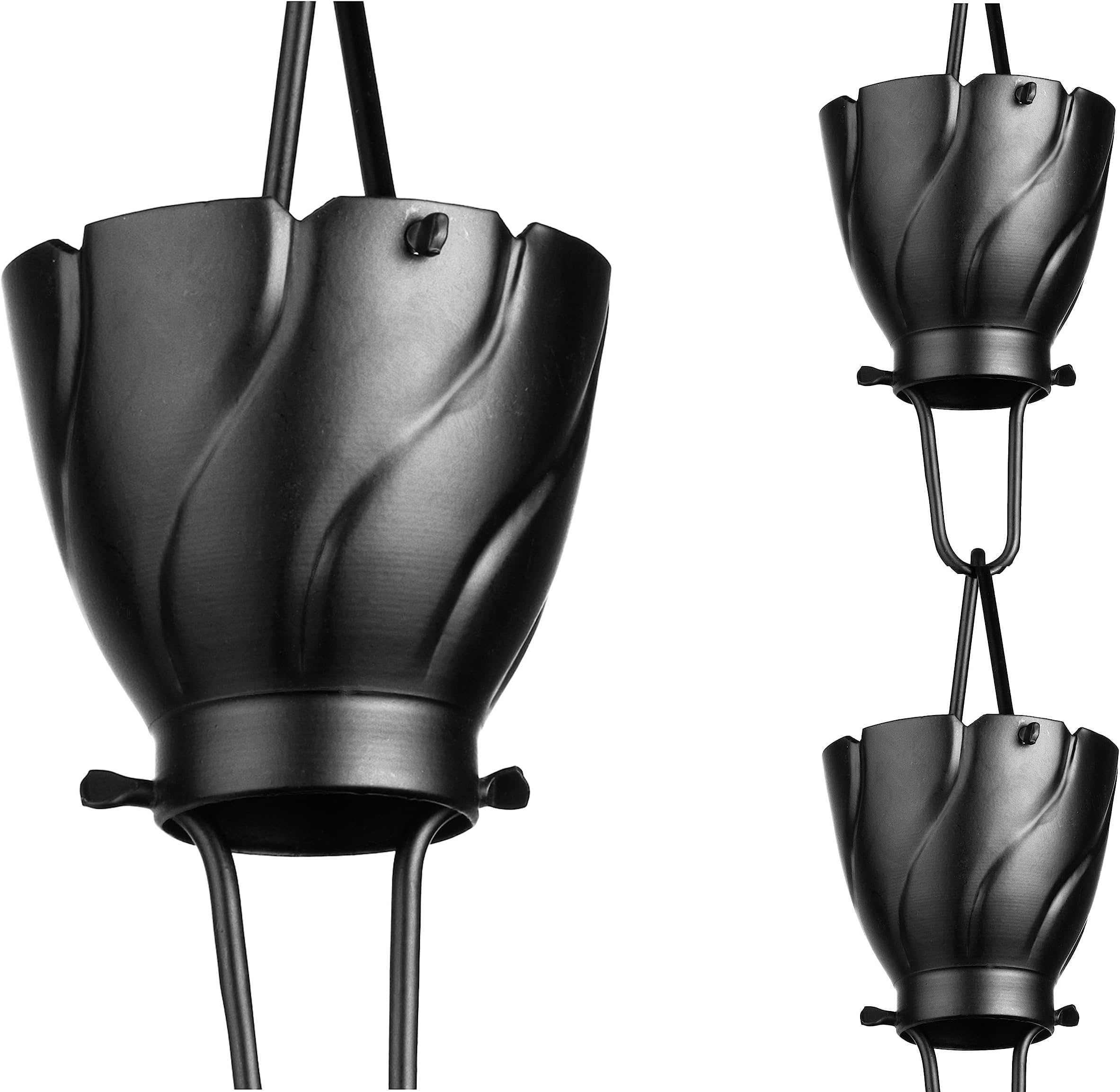 Monarch Rain Chains 18105 Aluminum Traditional Link Rain Chain, 8-1/2 ...