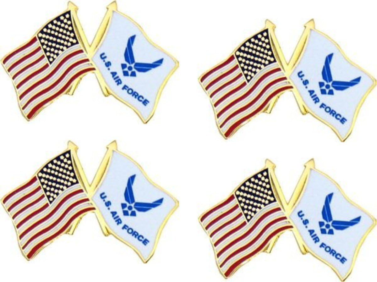 Amazon.com: MilitaryBest U.S. Air Force Hap Wing Crossed Flags Lapel ...