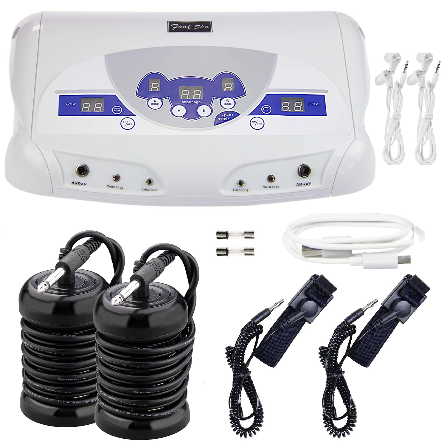 Dual Ionic Foot Bath Detox Machine, ion Detox Foot Bath Spa Cleanse ...