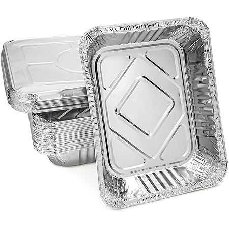 Amazon.com: Juvale Aluminum Foil Pans with Lids 9x13 (20 Pack) Half ...