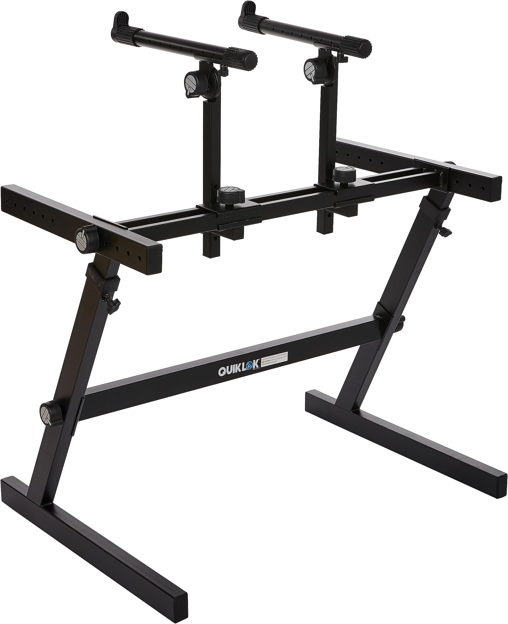 Quik-Lok Z/726 Double Tier Height Adjustable Z-Style Keyboard Stand ...