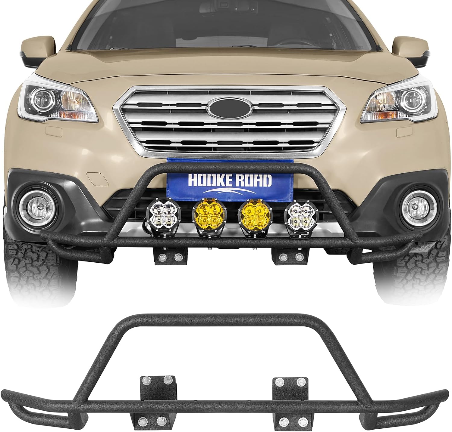 Amazon.com: Hooke Road Outback Front Bumper Nudge Bull Bar Guard for ...