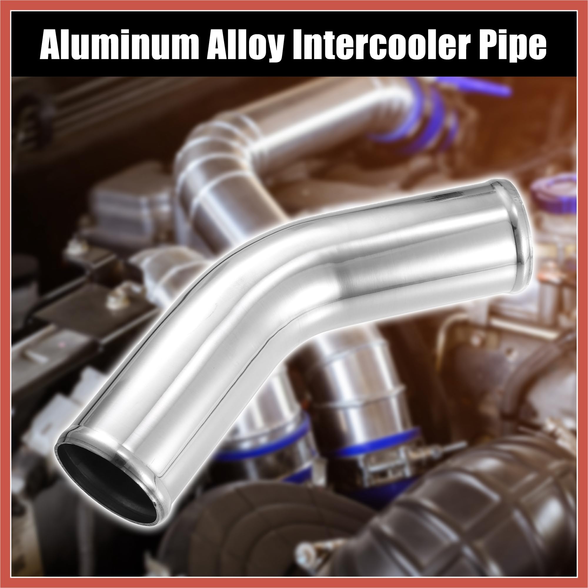 6061 Aluminum Alloy Pipe 63mm Aluminum Intercooler Pipe - 45 Degree ...