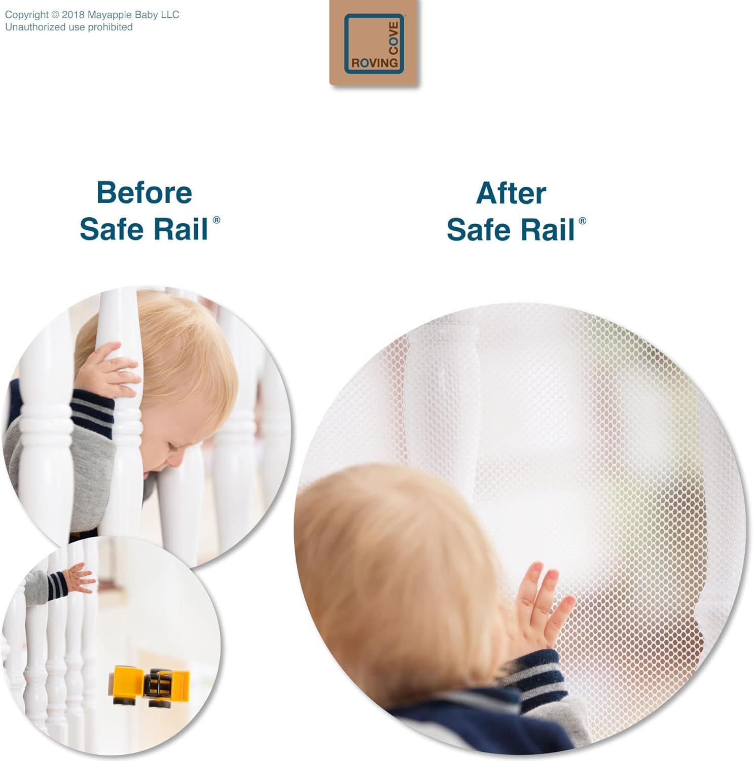 Roving Cove Deck Guard Banister Net 10ft x 3ft Outdoor Indoor Use Baby ...