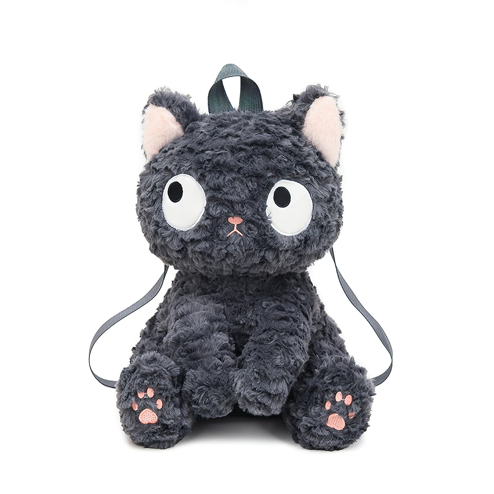 Amazon.com: Pumpkin Cat Cute Fluffy Plush Backpack Bag - Kawaii ...