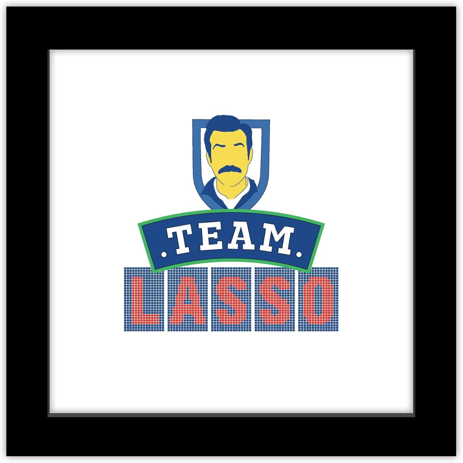 Amazon.com: Gallery Pops Ted Lasso - Team Lasso Wall Art, Black Framed ...