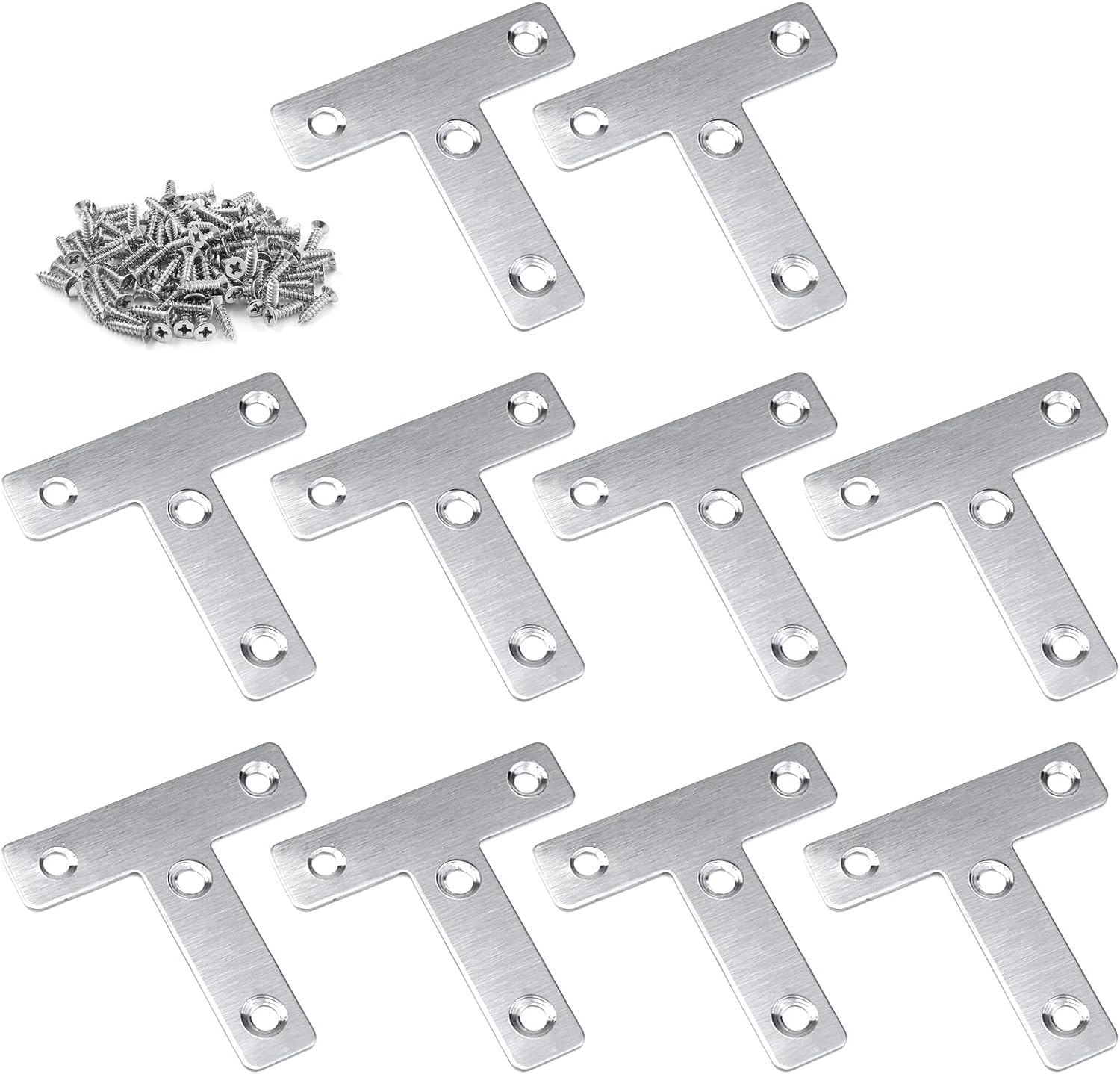 Amazon.com: 10Pcs T Shape Flat Mending Plates 60mmx60mm (2.36" x 2.36 ...