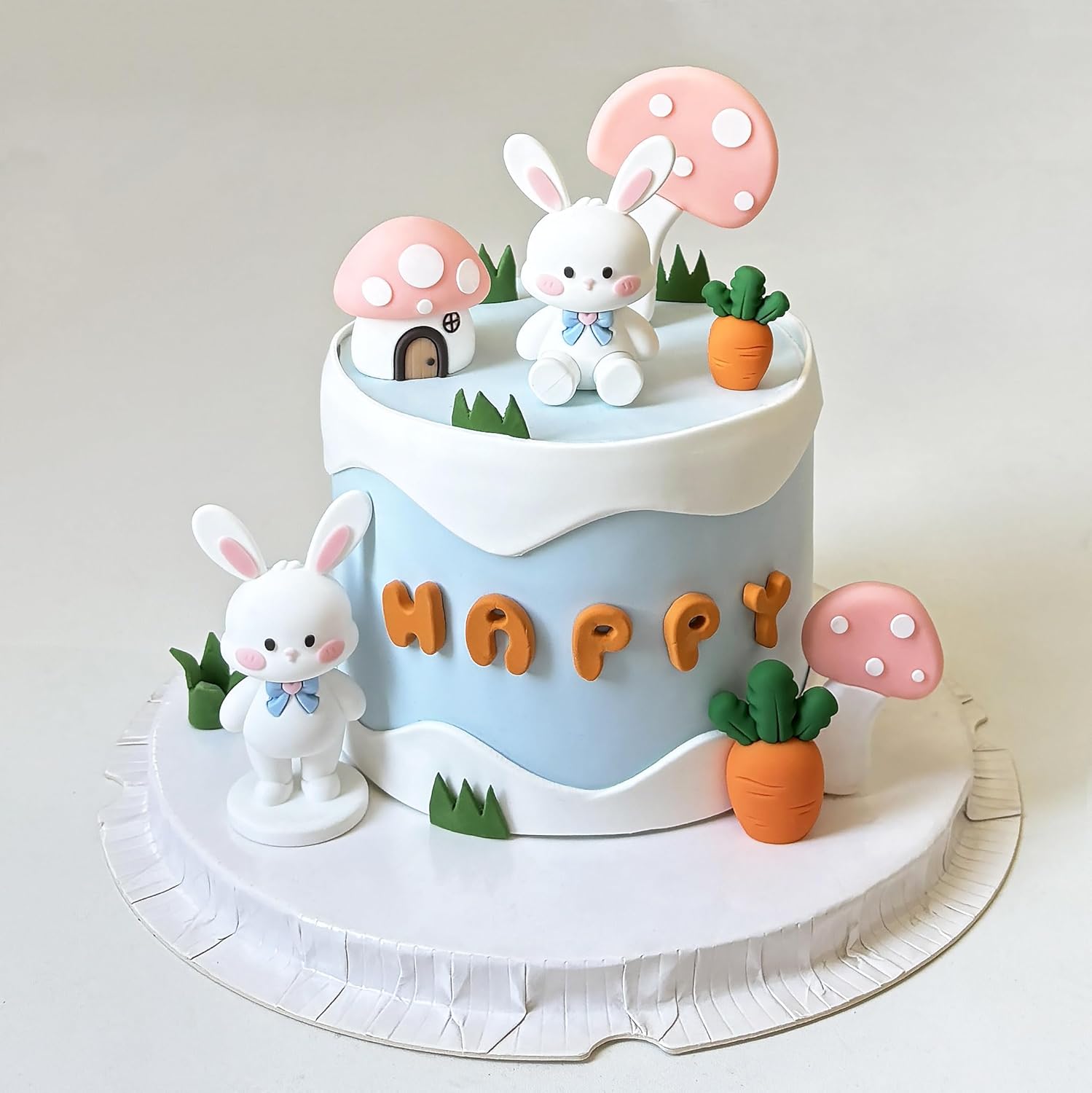 Amazon.com: Cute long eared rabbit birthday decoration, party supplies ...