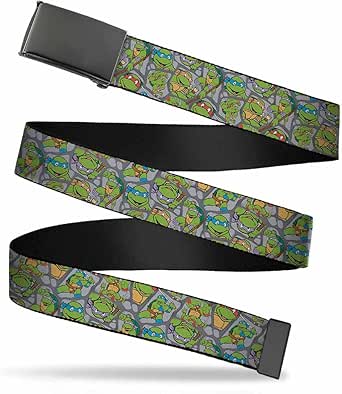 Amazon.com: Nickelodeon Big Buckle-Down Web Belt Ninja, Classic TMNT ...