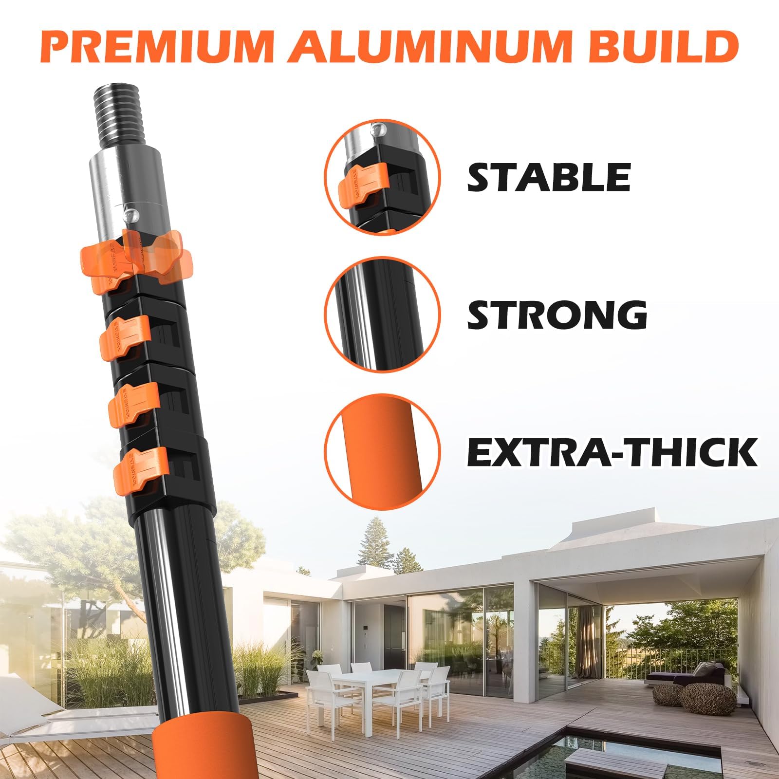 Snapklik.com : AgiiMan 18FT Reach Telescoping Pole - 3 To 12FT ...