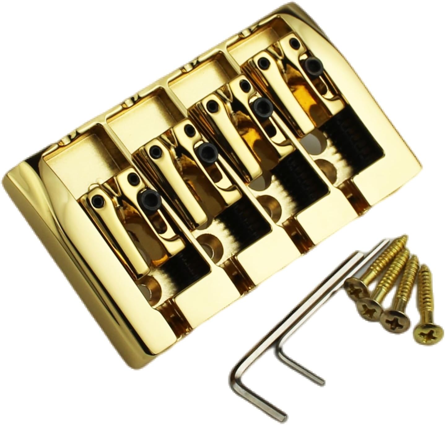 Amazon.com: Guyker Bass Guitar Bridge, 4 String Fixed Bridges String ...