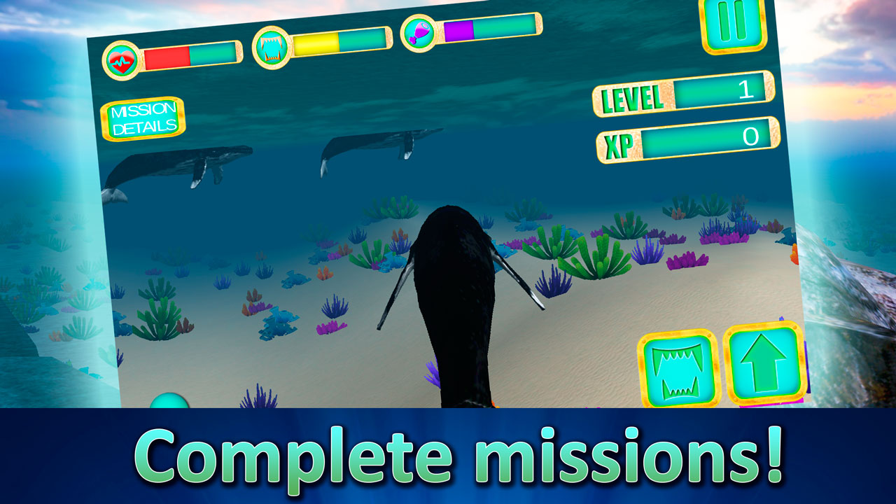 Aplicación Whale Simulator 3D en Amazon Appstore