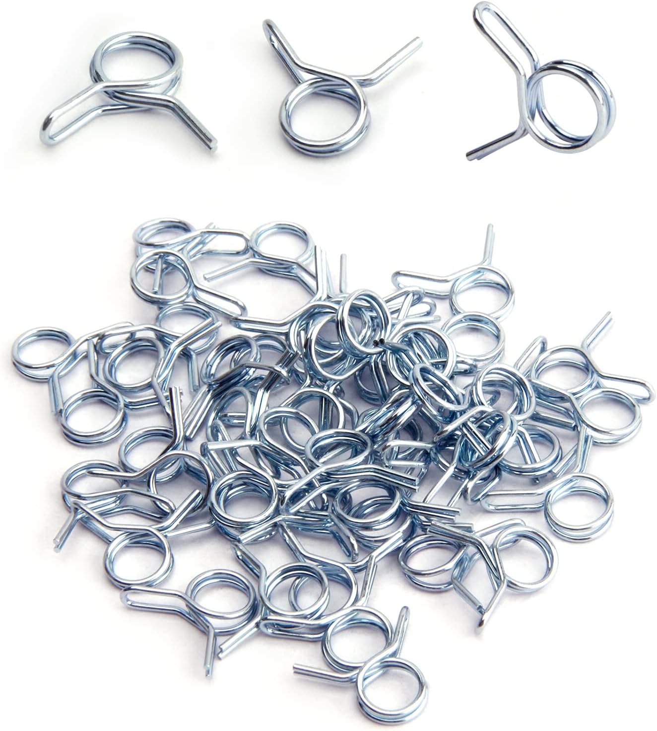 Yinpecly Double Wire Spring Hose Clamp 6mm(ID) Double Wire Fuel Line ...