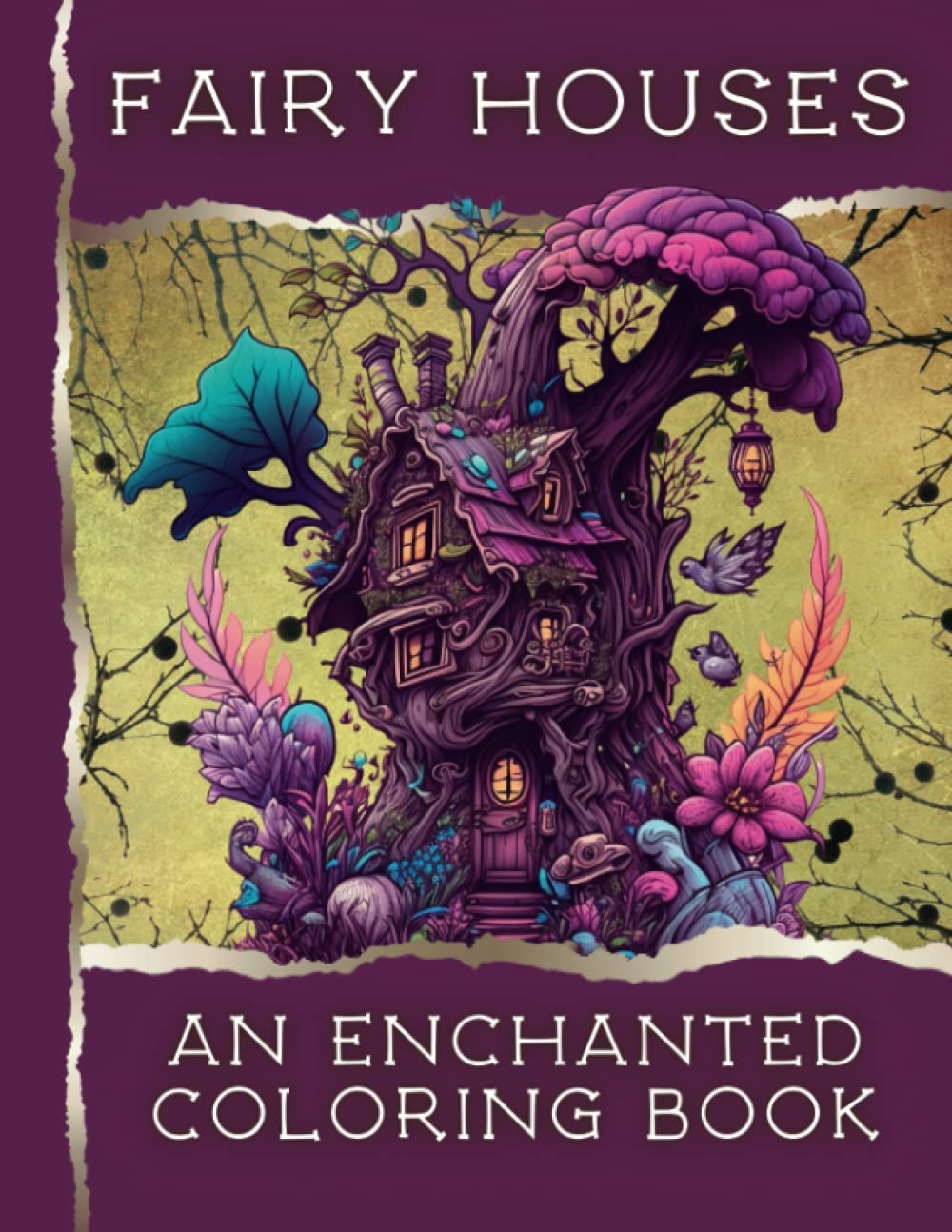 Amazon.com: Fairy Houses: An Enchanted Coloring Book for Adults ...