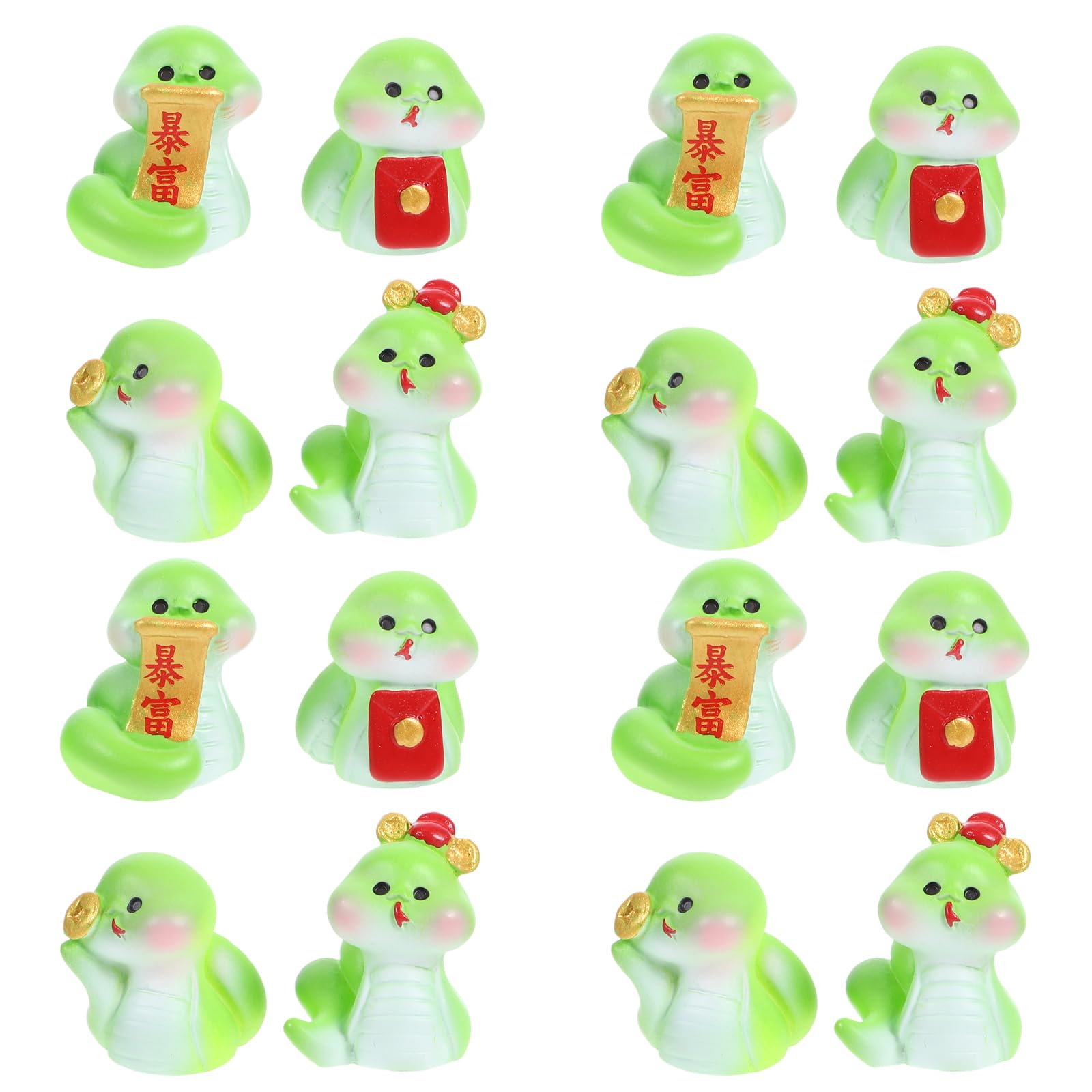 Amazon.com: LOGOFUN 16PCS Miniature Snake Figurine Resin Mini Snake ...
