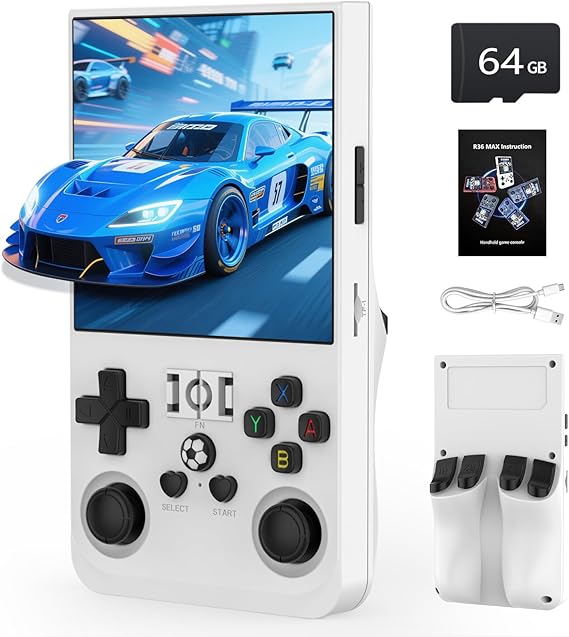 Amazon.com: R36MAX Retro Handheld Game Console 4 inch IPS Screen Mini ...