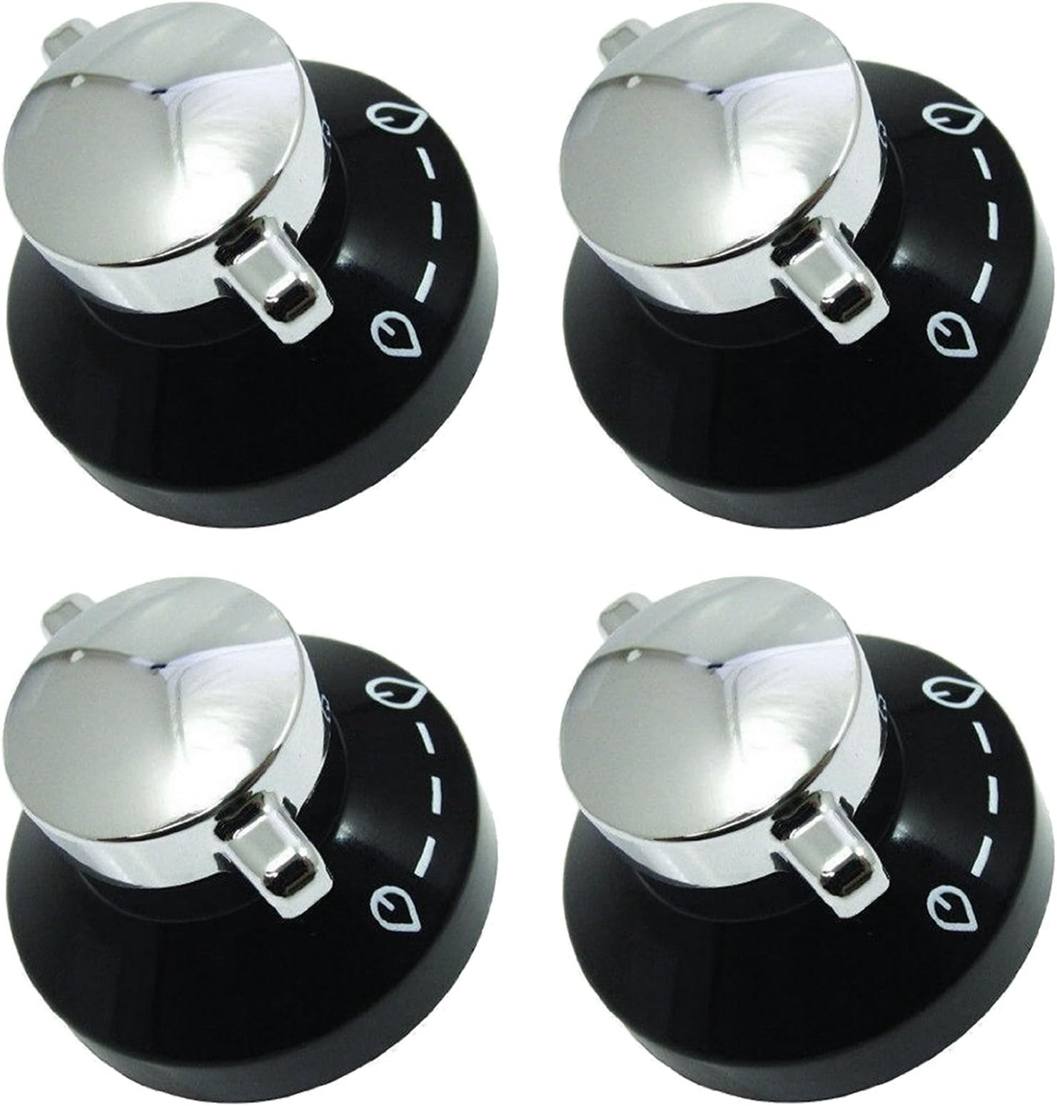 Stoves Gas Hob Oven Cooker Knobs Flame Control Switch (Pack of 6, Black ...