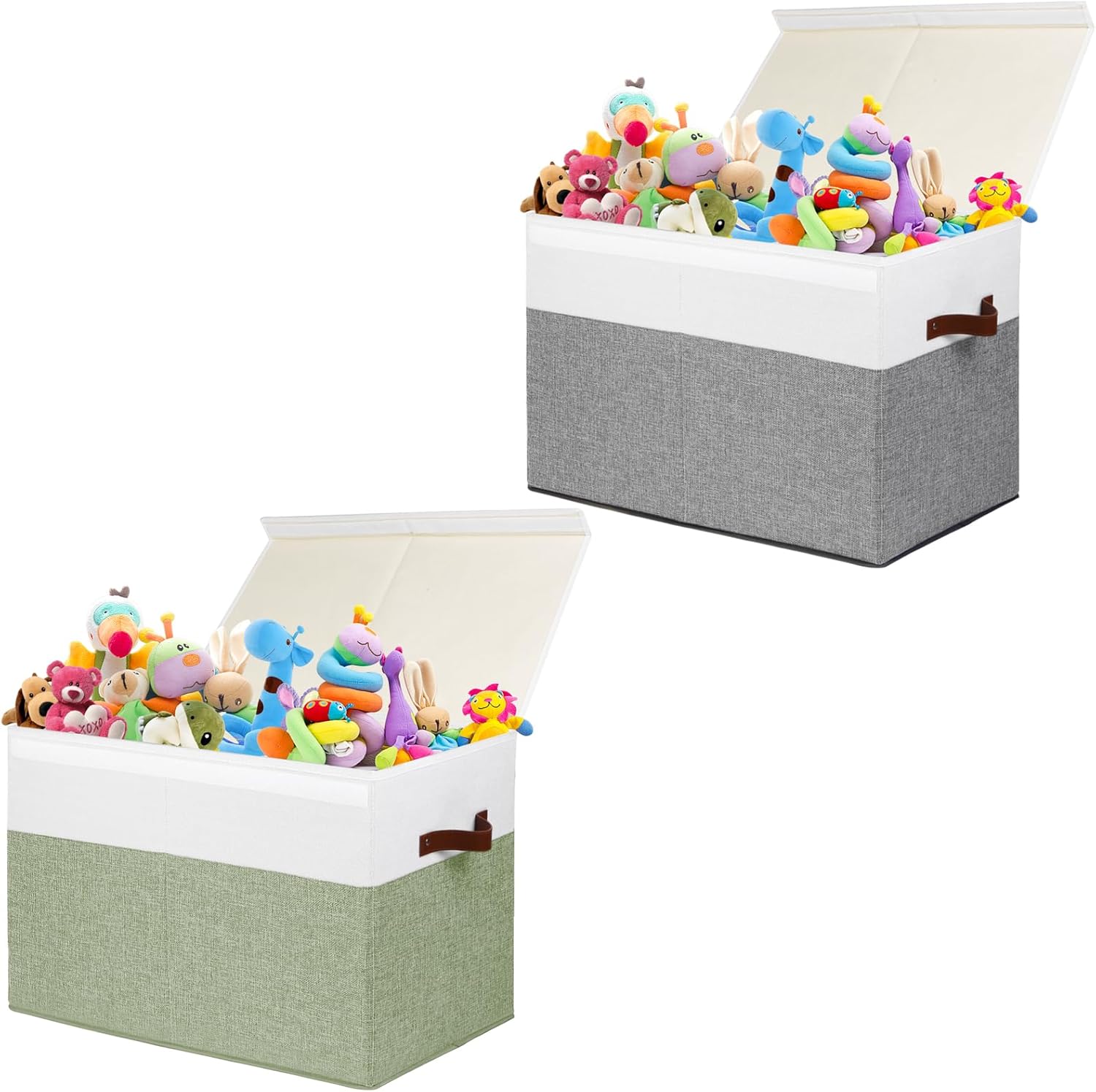 Amazon.com: Gowee Large Toy Storage Box with Lid, Sturdy Toys Storage ...