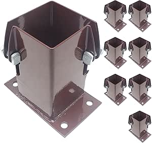 EAI Timber Fence Post Flush Fit Bolt Down Anchor Support Shoe | 100mm ...