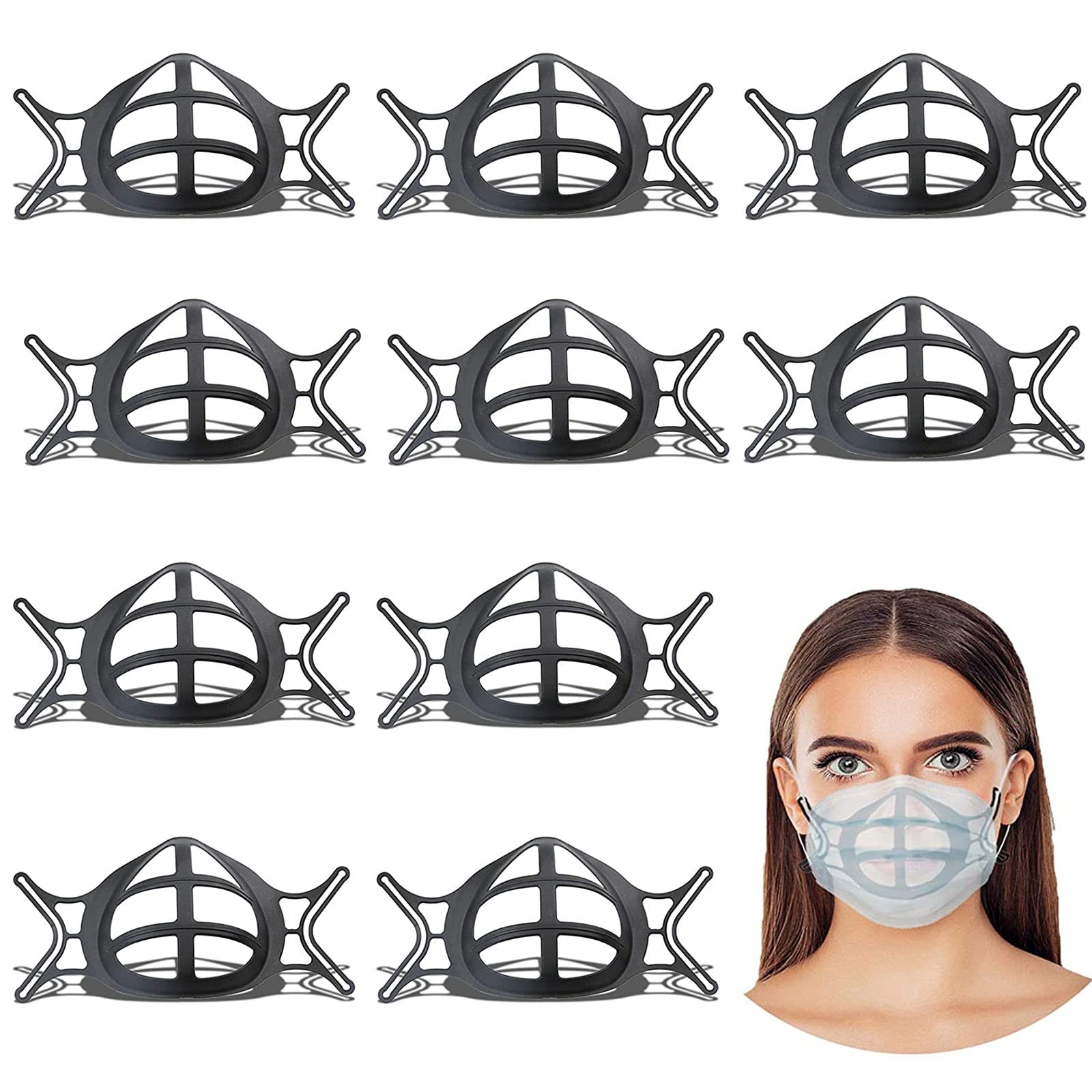 Breathrite Mask Brace 5 Pcs Reusable Face Mask Support Frames ...