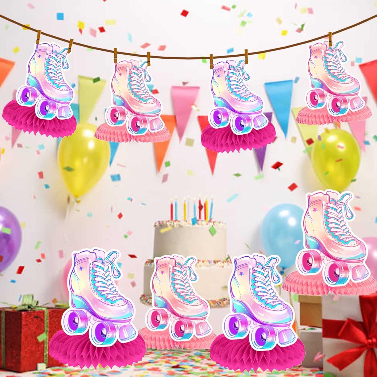 Patines de panal centros de mesa retro hip hop decoración temática de ...