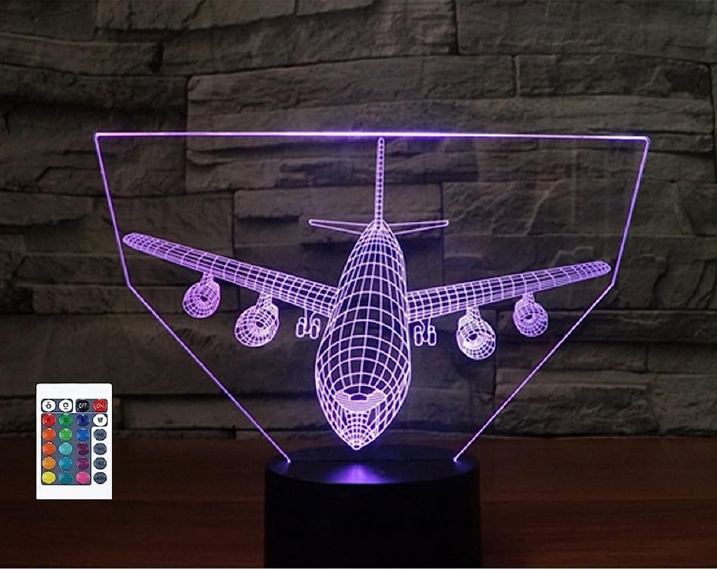 SUPERRUIDALONG 3D Aircraft Night Lights Remote Control 16 Color ...