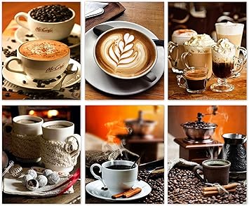 Amazon.com: NIIORE Vintage Coffee Wall Art Farmhouse Decor, Kitchen ...