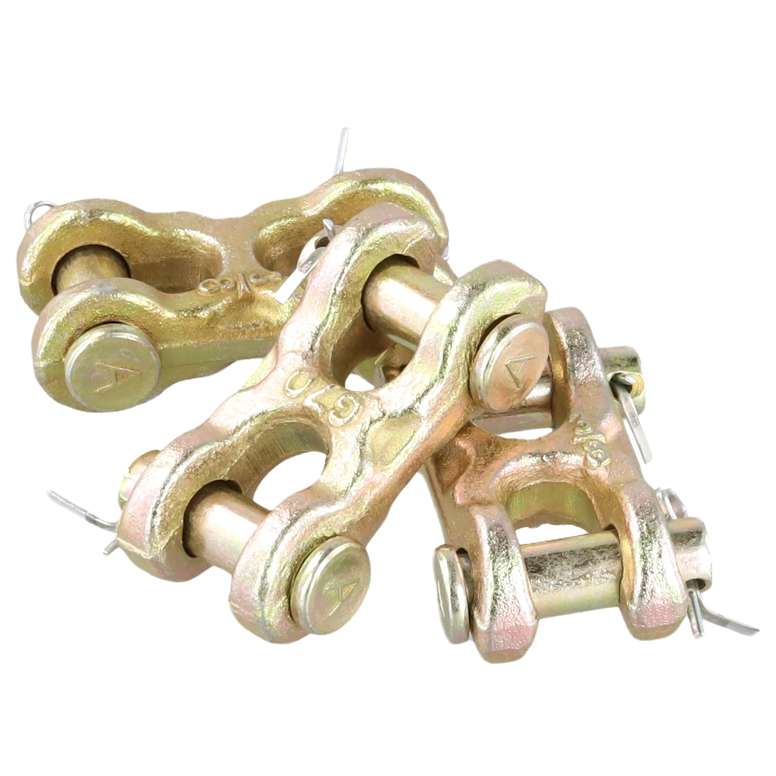 Snapklik.com : 4 Pack 3/8 Inch Twin Clevis Link, 6600 Lbs Zinc Plated ...