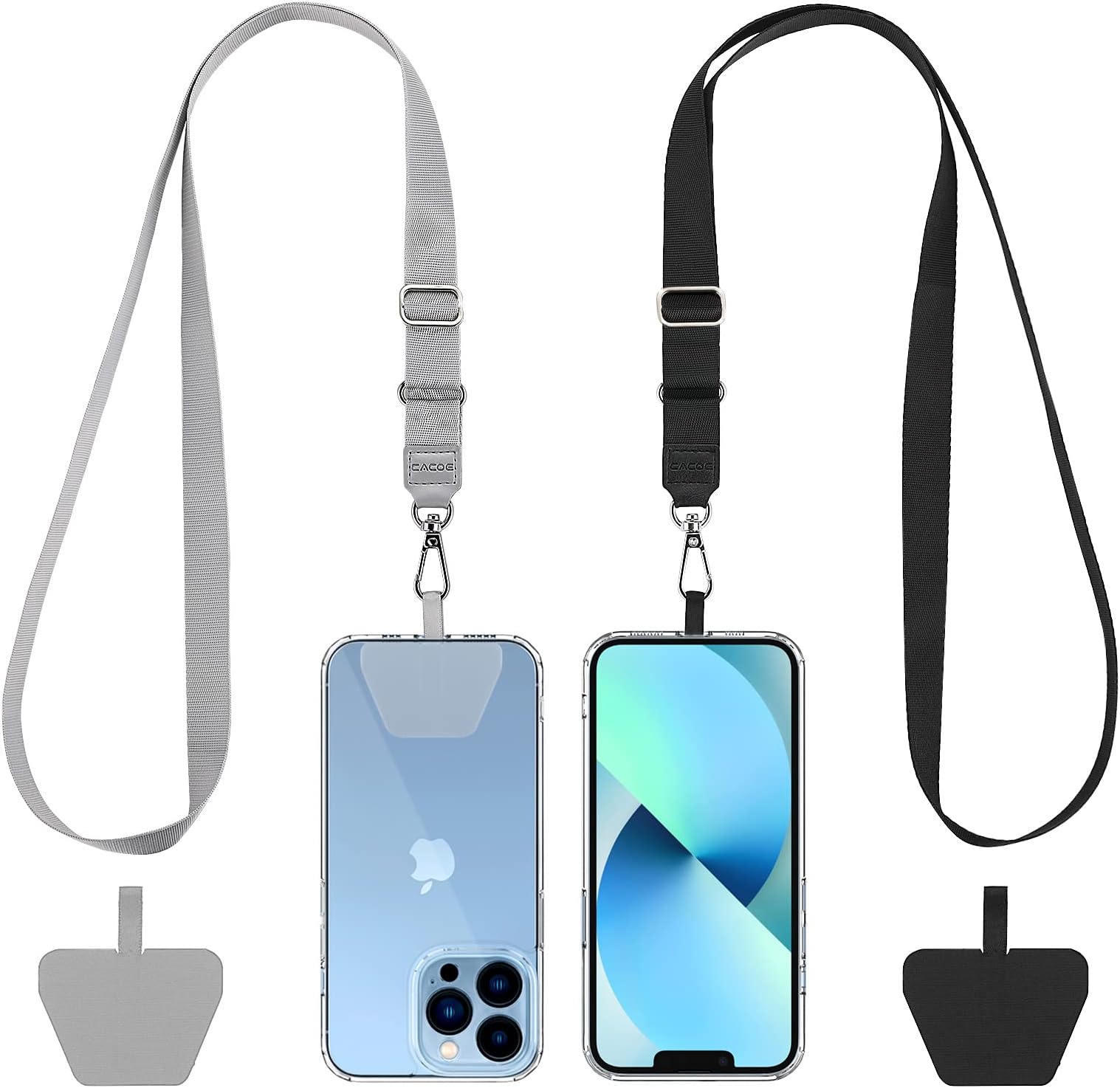 CACOE Universal Mobile Phone Chain, 2 Pcs Adjustable Collar Lanyard and ...