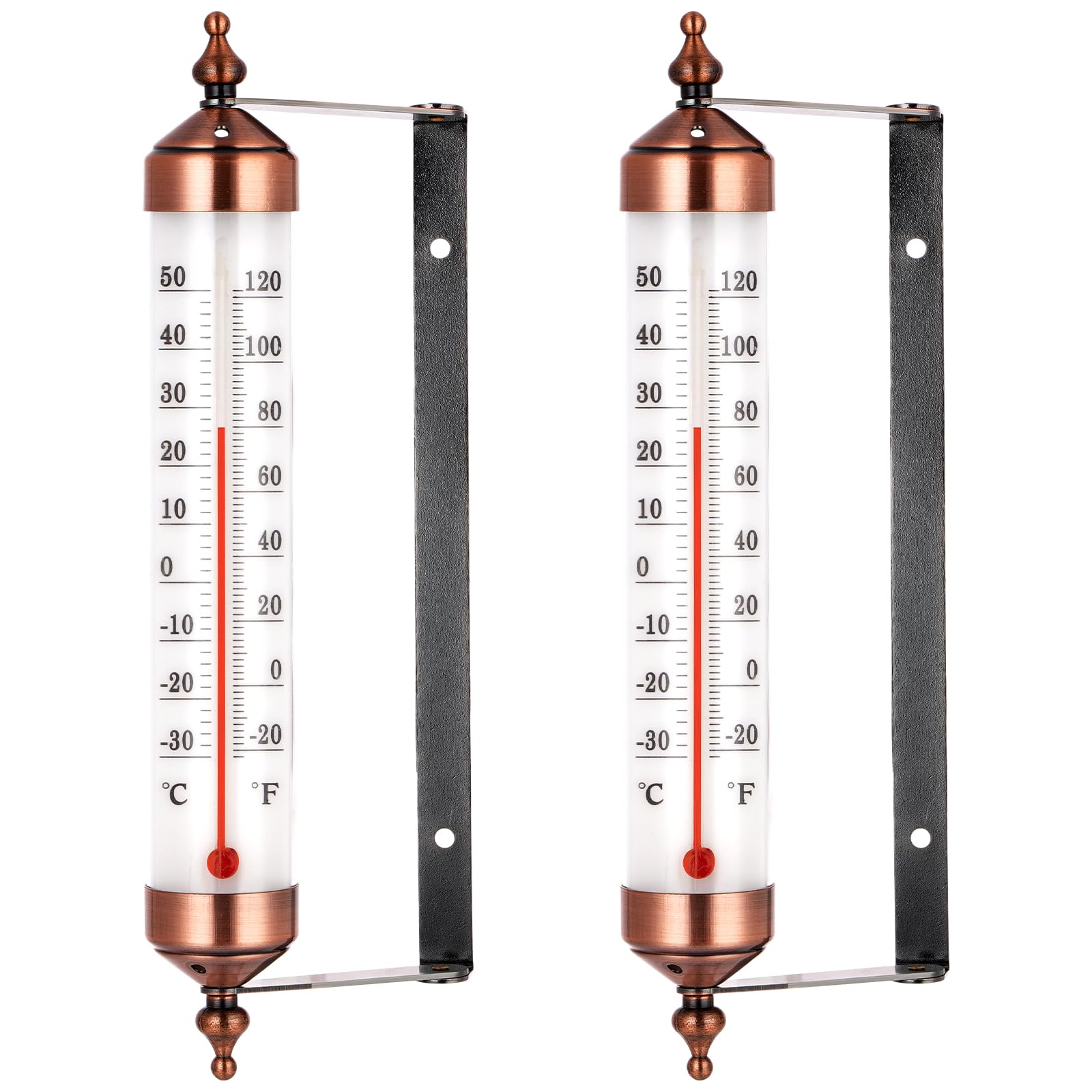 Amazon.com: 2Pack 10 Inch Premium Steel Indoor/Outdoor Thermometer ...