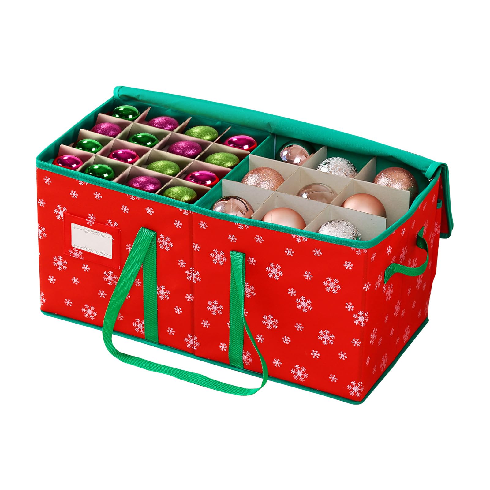Amazon.com: Juephe Christmas Ornament Storage Box, Hold 64-3" + 27-4 ...