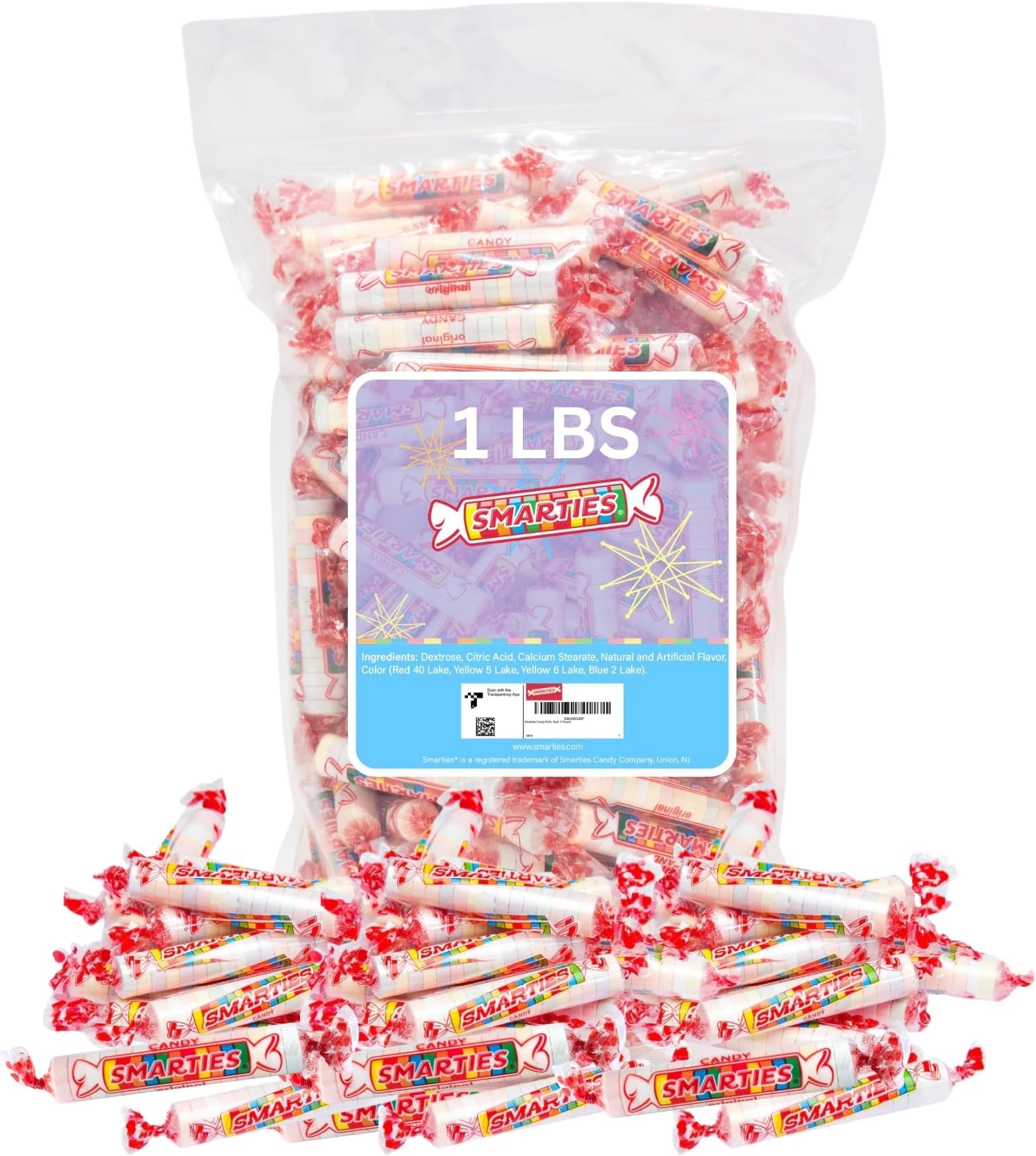 Amazon.com : Smarties Candy Rolls Original Flavor Bulk Gluten Free ...