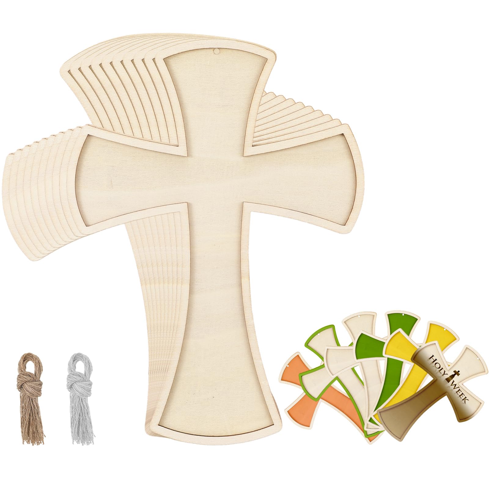 Layered Decorative Wooden Crosses