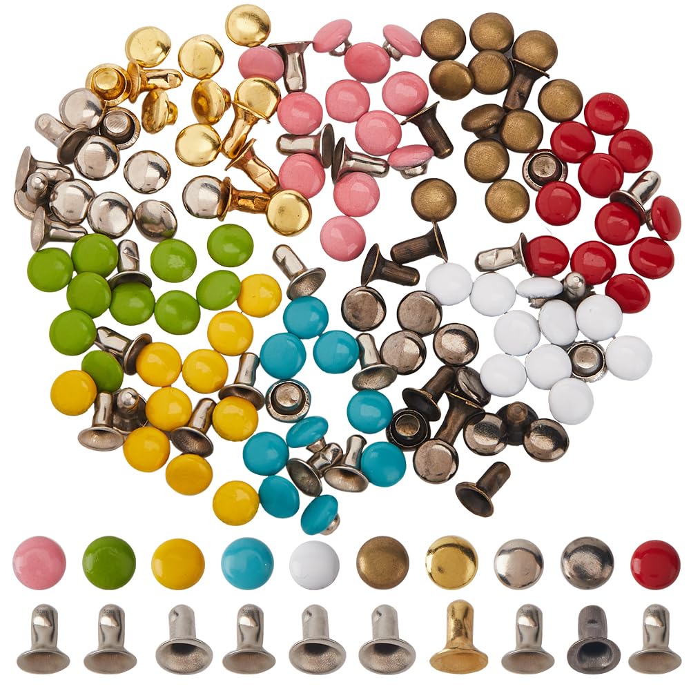 Amazon.com: GORGECRAFT 1 Box 300Pcs 10 Colors Mini Rivet Studs 4mm / 0. ...