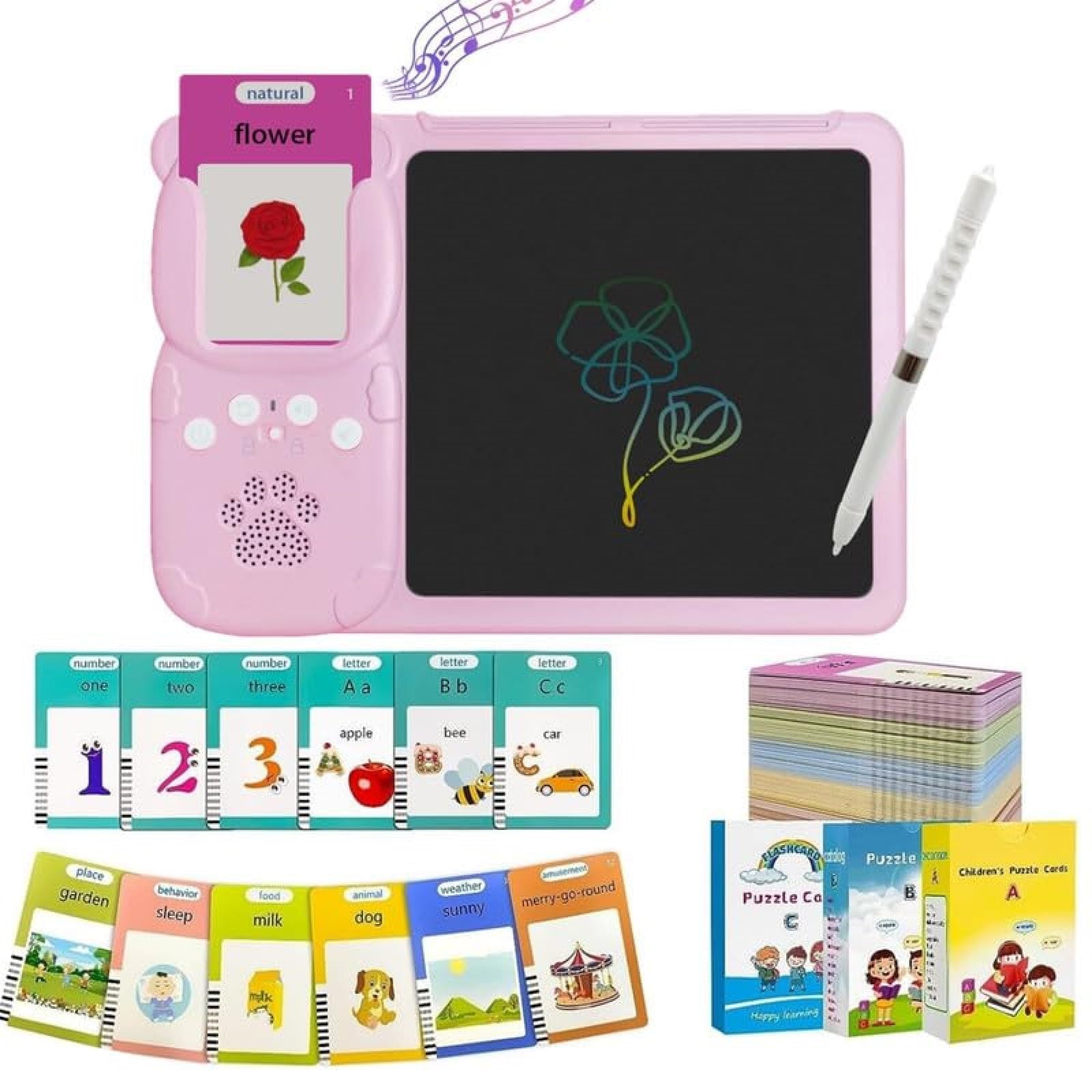 Snapklik.com : Talking Flash Cards LCD Drawing Board - Early ...