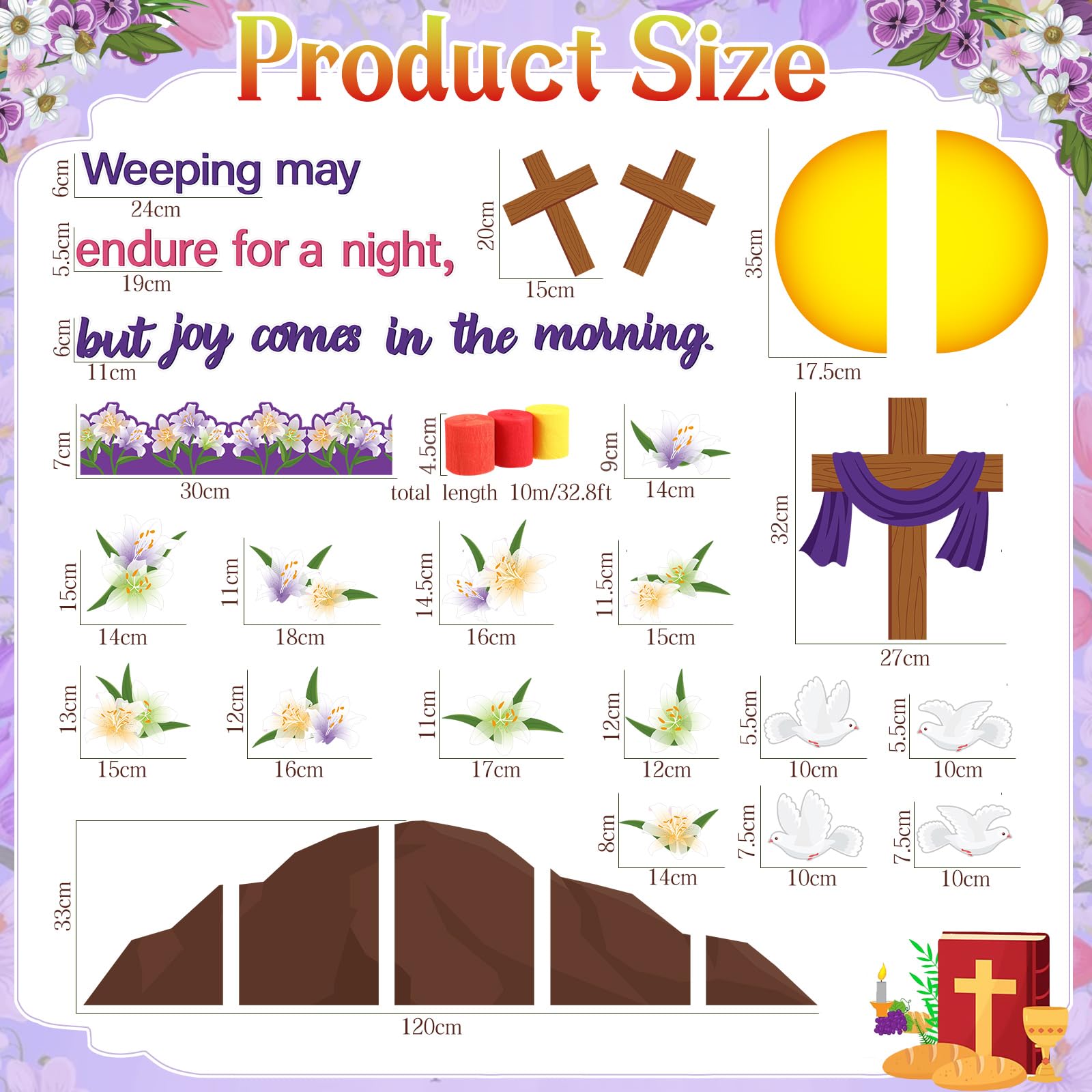Snapklik.com : Pasimy 55 Pcs Christian Easter Bulletin Board Set DIY ...