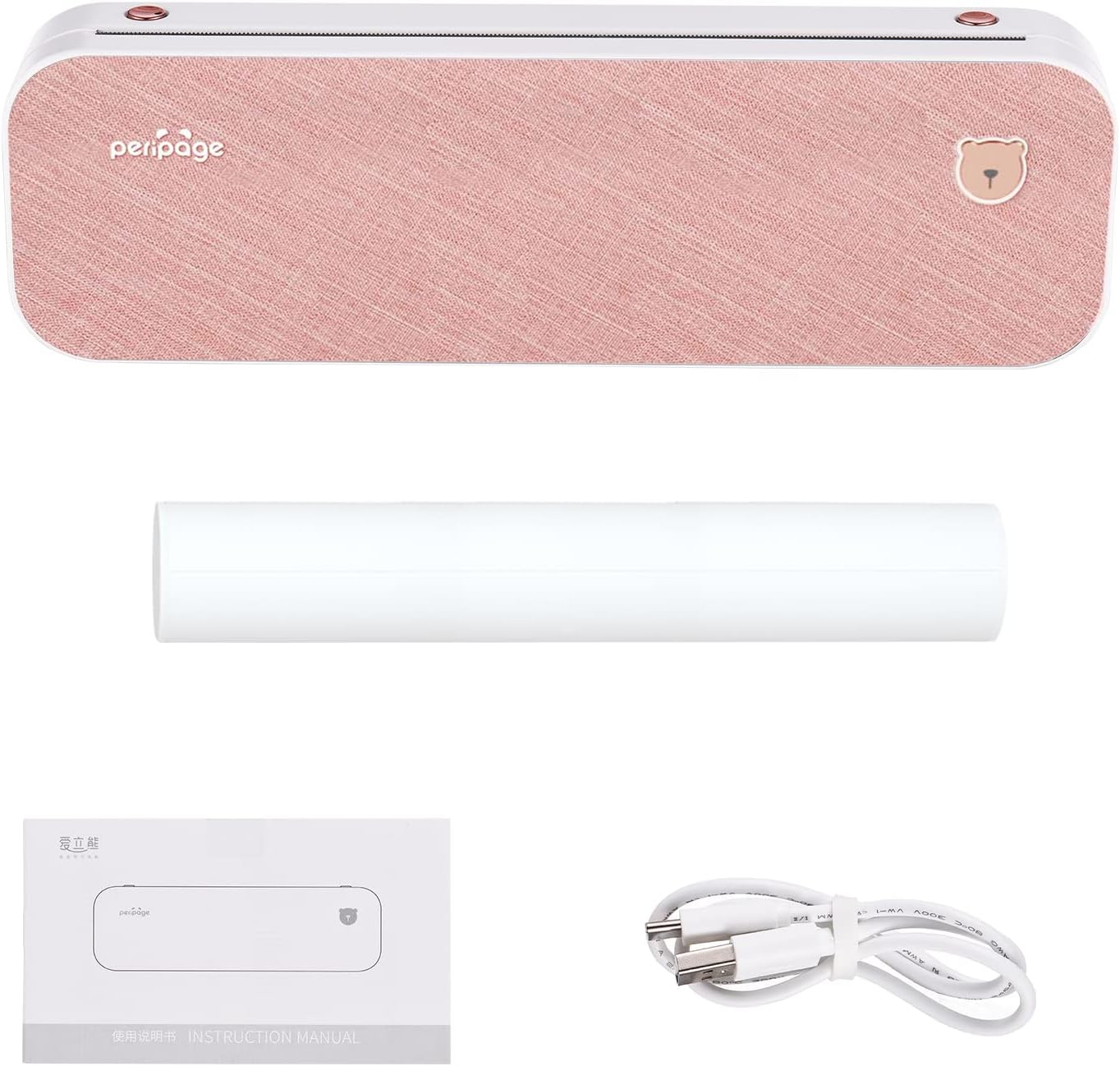 MUNBYN Portable Printer ITP01, Bluetooth Thermal Printer for Travel ...