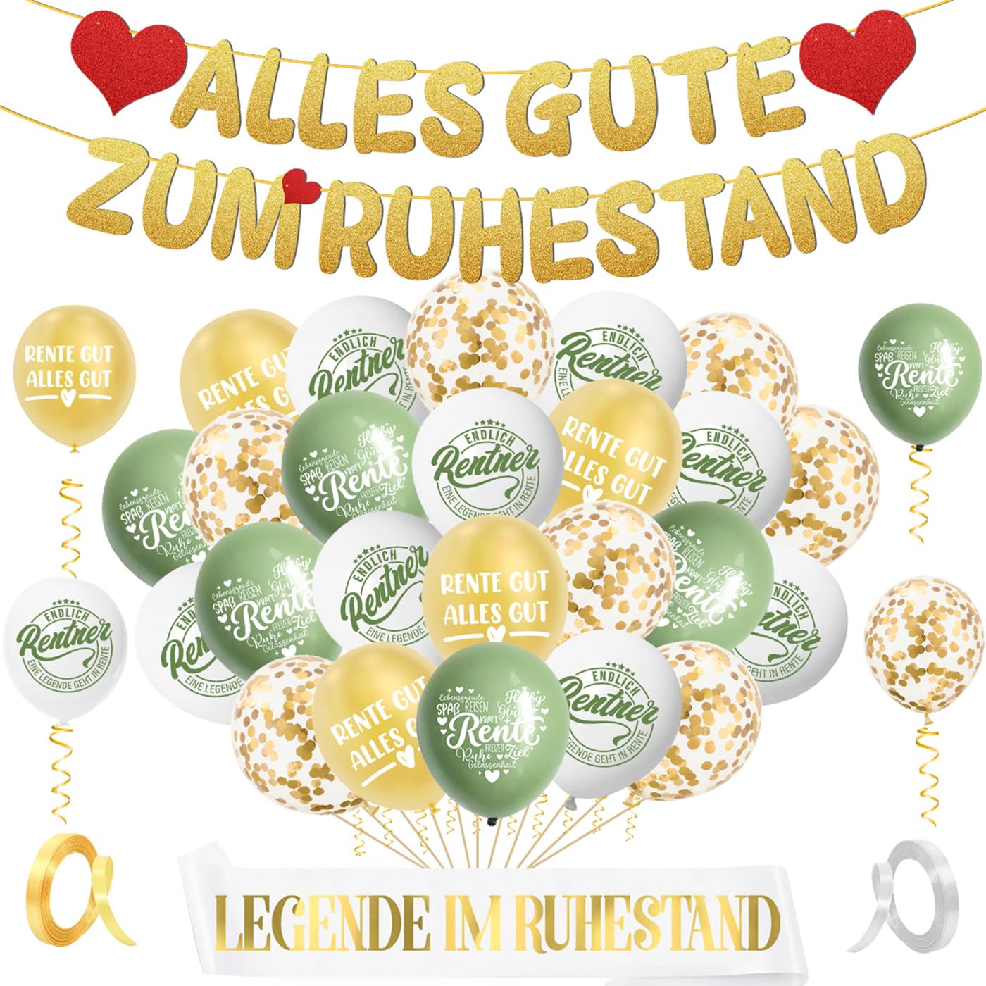 Ruhestand Deko, Rente Deko, Vormontiert Alles Gute Zum Ruhestand ...