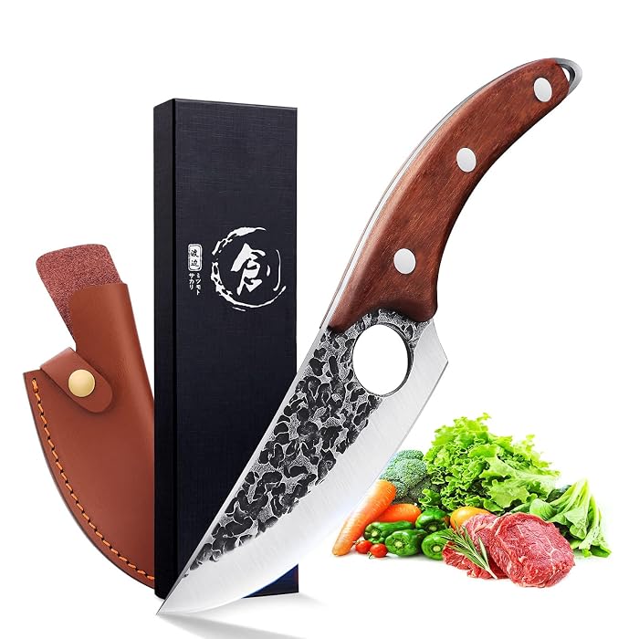 Buy Huusk Viking Knife, Chef Knives Hand Forged Full Tang Boning Knives ...