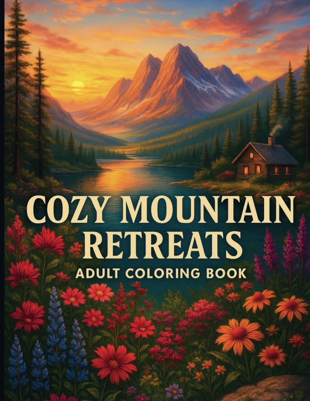Amazon.com: Cozy Mountain Retreats Adult Coloring Book: 45 Relaxing ...