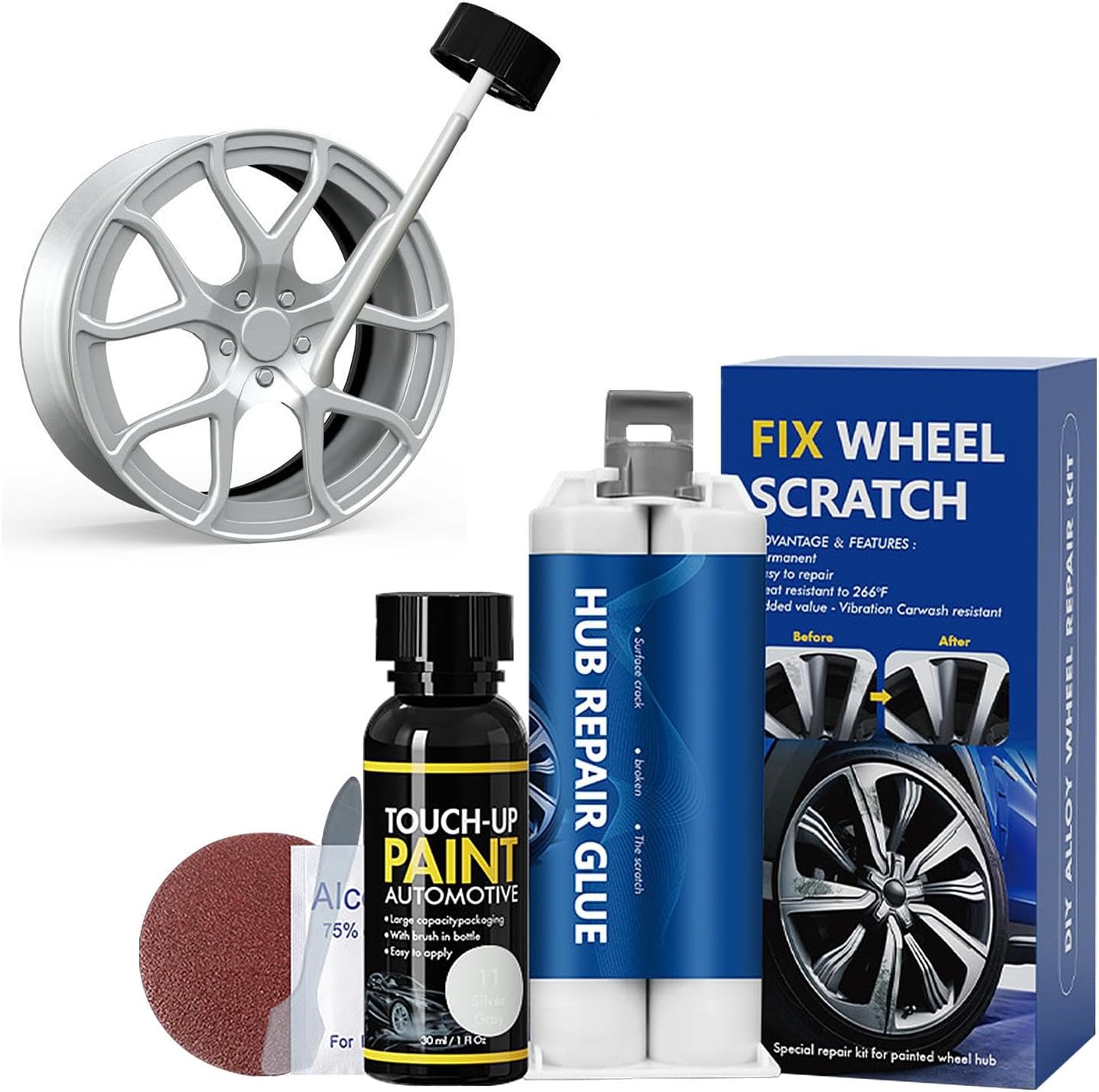 Wheel Scratch Remover | Vehicle Scratch Repair - Wheel Repair Tool Set ...