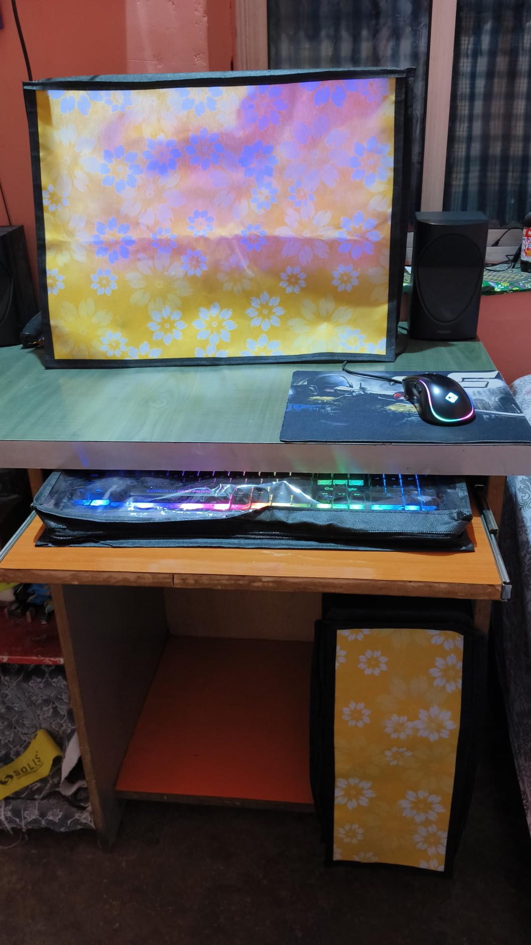 Gutsav Sales Desktop Cover Full Set 22 Inch Moniter, Keyboard, Cpu, LCD ...