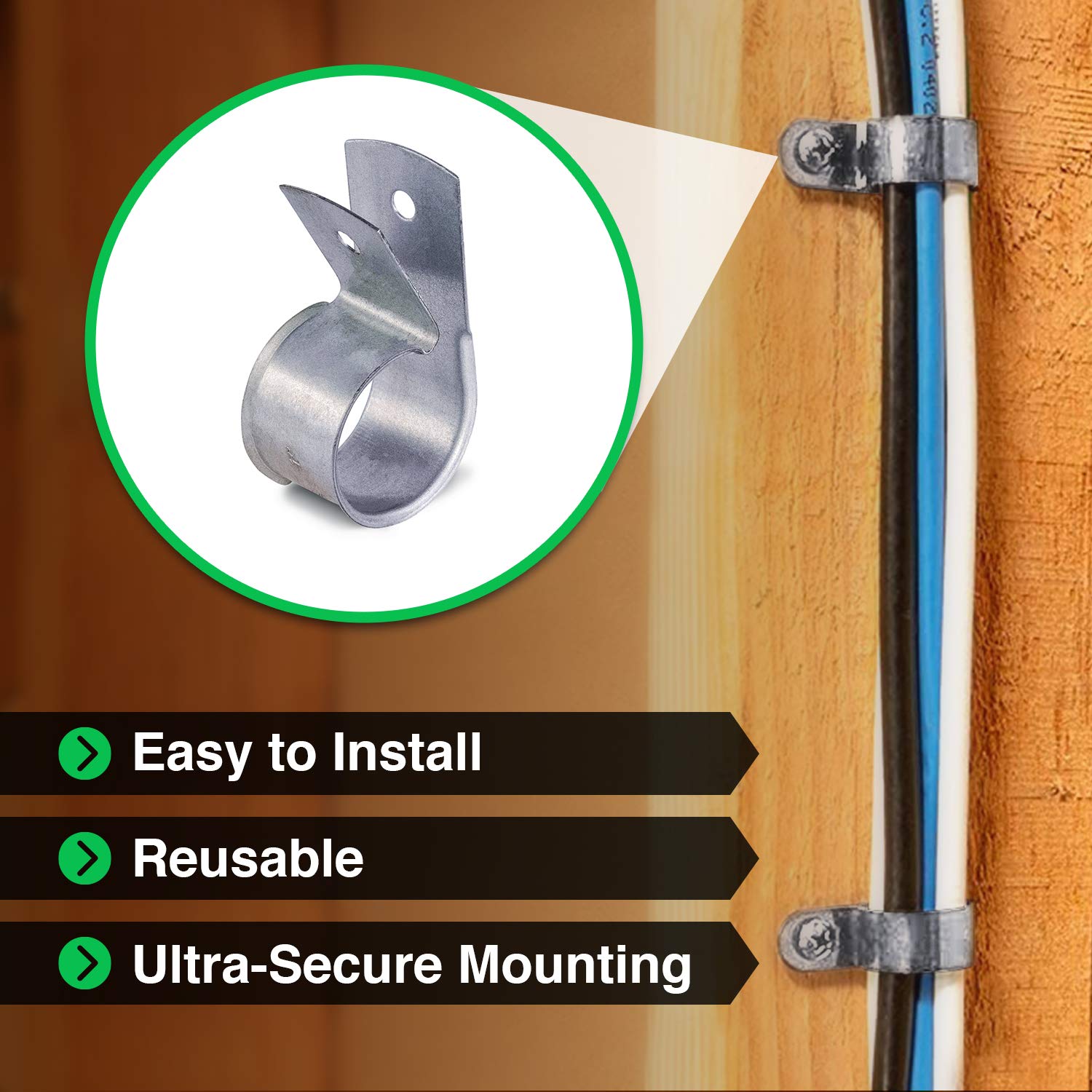 1-1/2 Inch Pipe Support Highcraft Wrap-Around Wall Ceiling Mount Pipe ...