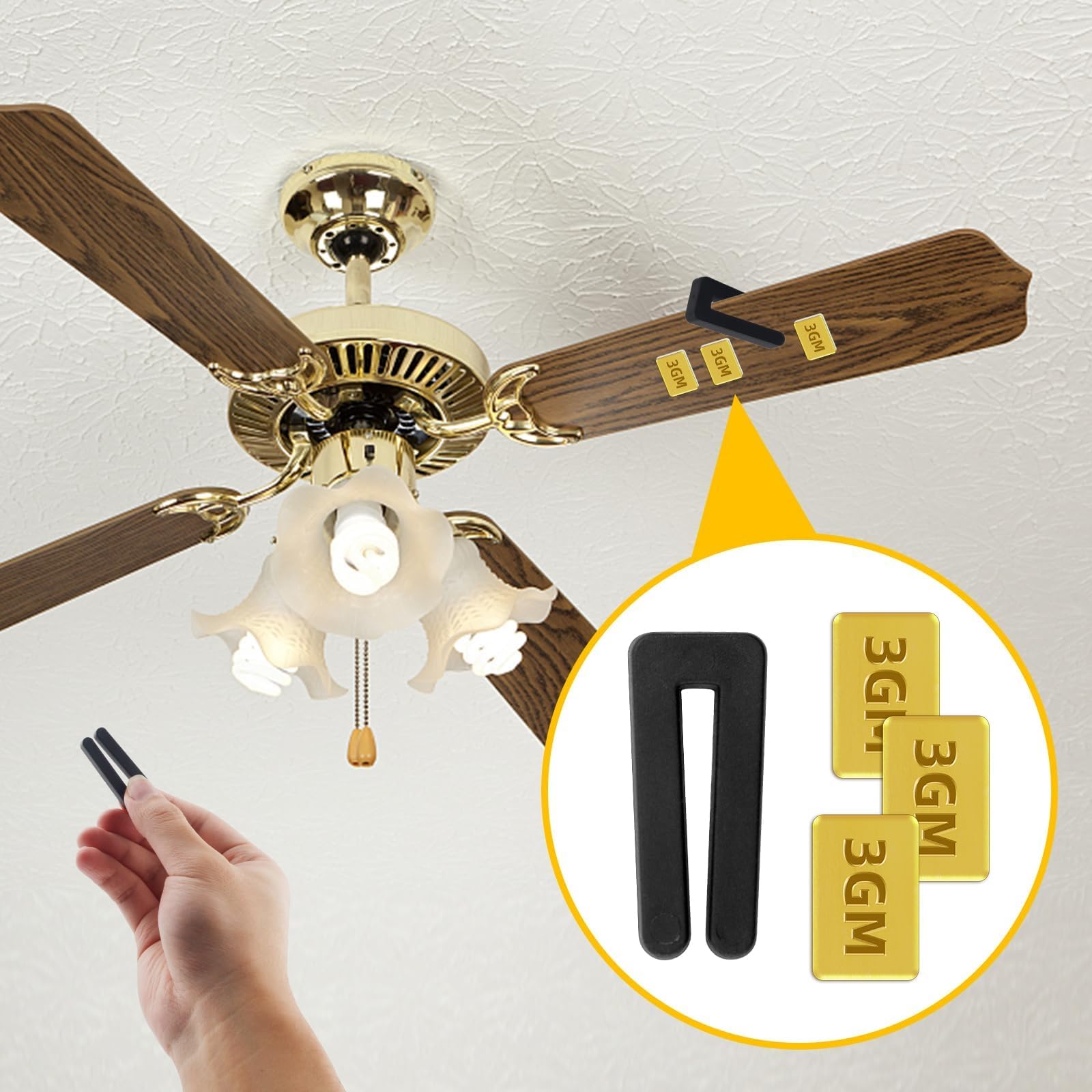 Snapklik.com : 4 Set Ceiling Fan Balancing Kit Fan Balancing Kit 12 ...